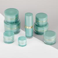 China Luxury Acrylic Skincare Double Wall Face Cream Empty Plastic Jars With Lids for sale