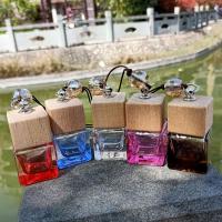 China Diffuser Crystal Glass Bottles Colorful Green Pink Yellow With Wood Cap for sale