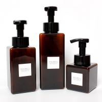 China 450ml PETG Square Soap Dispenser 650ML 250ml Foam Pump Plastic Bottles for sale