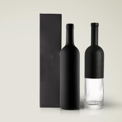 China Green Red Wine Colored Clear Black Glass Wine Bottle Luxury Recycled 750Ml for sale
