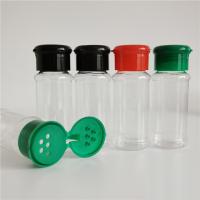 China Plastic PET Spice Pepper Powder Container Seasoning Bottle Round Shaped 100g for sale