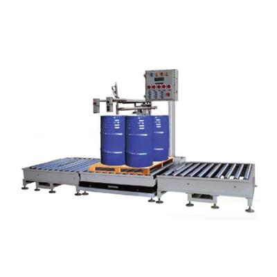 China GZJ-180 Semi-Auto Four-Barrel Weighing Liquid Filling Machine 200kg per Barrel 2000kg Max for sale