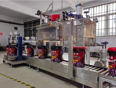 China GZJ-180 Series Filling Machine for 200kg Small-Mouthed Four-Barrel Filling with PLC Control for sale