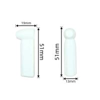 China White Retail Store EAS 58KHz AM Security Hard Tag 51mm ABS Plastic Anti-Theft Tag for sale