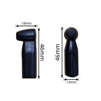 China 46mm 58KHz AM Hard Security Tag Black ABS for Supermarket Clothing Store EAS Anti-Theft for sale
