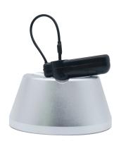China RF AM Security Hard Tag with Steel Wire 58KHz 45mm ABS Plastic for Retail Stores for sale