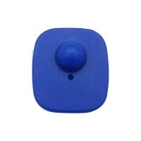 China Blue Small Square ABS Retail Store 8.2MHz RF Security EAS Hard Tag for sale