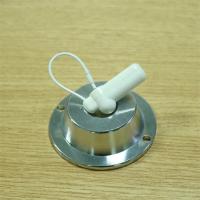 China 58KHz AM EAS Security Hard Tag White ABS Plastic 45x12x19mm with Steel Wire Lanyard for Retail Stores for sale