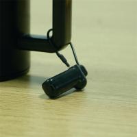 China Black 58KHz Acousto Magnetic Hard Tag with Steel Wire for Retail Security 45x12x19mm for sale