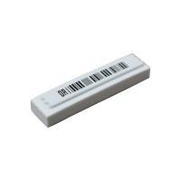 China 58KHz EAS AM Soft Security Tags Anti Metal Shield 45x11x7mm Barcode for sale