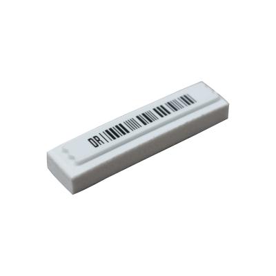 China 58KHz EAS AM Soft Security Tags Anti Metal Shield 45x11x7mm Barcode for sale
