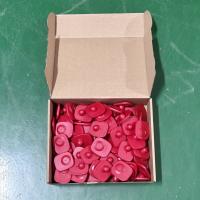 China EAS 8.2MHz RF Security Hard Tag Red Small Square 48x42x5mm for Retail Stores for sale