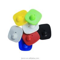 China Retail Store EAS 8.2MHz RF Security Hard Tags Yellow Small Square for sale