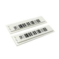 China White EAS 58KHz Security AM Soft Label  45 X 11 X 2mm Bar Code for sale