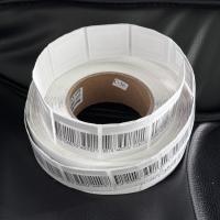 China Retail Store EAS 8.2MHz RF Soft Security Tags 40 X 40mm With Bar Code Anti Human Shielding for sale