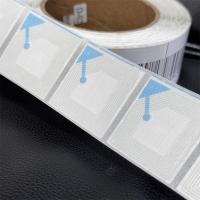 China EAS 8.2MHz RF Security Soft Label 40 X 40mm Coated Paper With Bar Code for sale