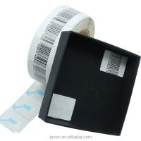 China RF 8.2MHz EAS Soft Security Label 30x40mm Coated Paper with Barcode for Retail Stores for sale