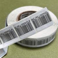 China EAS RF Security Soft Label 8.2MHz 30x30mm Coated Paper with Barcode for Retail Stores for sale