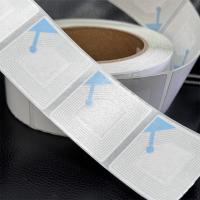 China Retail Store EAS 8.2MHz Security RF Soft Label 40 X 40mm Coated Paper Without Bar Code for sale