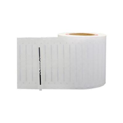 China UHF 860-960 MHz RFID Security Soft Label 98x6mm Silver Roll Customizable Chip Code for sale