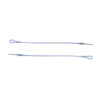 China White EAS Tag 17cm Plastic Housing Wire Rope with 1 Ring and 1 Pin for Retail Security for sale