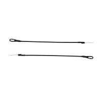 China White EAS Tag 17cm Plastic Housing Wire Rope with 1 Ring and 1 Pin for Retail Security for sale