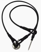 China White EAS Tag 17cm Plastic Housing Wire Rope with 1 Ring and 1 Pin for Retail Security for sale