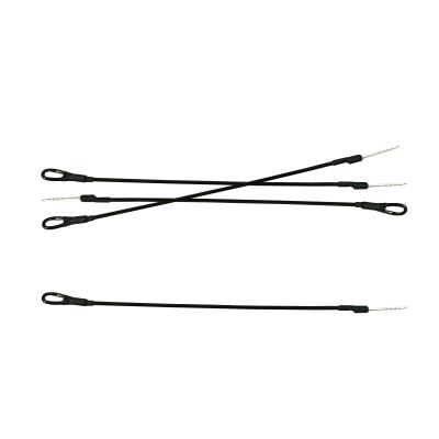 China 17cm Black Plastic Housing Wire Rope with 1 Ring and 1 Pin EAS Tag for Retail Security for sale