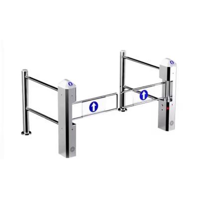 China Stainless Steel Automatic Swing Turnstile with Infrared Sensor AC110-240V for Supermarket Entrance Control for sale