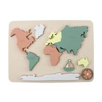 China World Map Continents And Ocean Silicone Puzzle Baby Gift Montessori Educational for sale