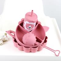 China Wholesale Baby Geschirr Led Weaning Silicone Bib Spoon Bowl Spoon Bowl Plate Silicone Baby Feeding Tableware Set Product for sale