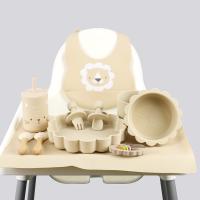 China Wholesale Baby Geschirr Led Weaning Silicone Bib Spoon Bowl Spoon Bowl Plate Silicone Baby Feeding Tableware Set Product for sale
