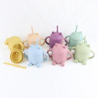 China Portable Food Grade Silicone Kids Cup Non Toxic Cat Style For Infant Training for sale