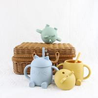 China Portable Food Grade Silicone Kids Cup Non Toxic Cat Style For Infant Training for sale