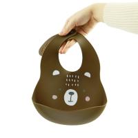 China Newborn Baby Cute Silicone Bibs With Crumb Catcher Eco Friendly Material for sale