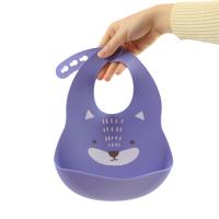 China Newborn Baby Cute Silicone Bibs With Crumb Catcher Eco Friendly Material for sale