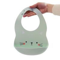 China Newborn Baby Cute Silicone Bibs With Crumb Catcher Eco Friendly Material for sale