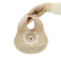 China Newborn Baby Cute Silicone Bibs With Crumb Catcher Eco Friendly Material for sale