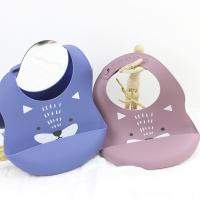 China Newborn Baby Cute Silicone Bibs With Crumb Catcher Eco Friendly Material for sale