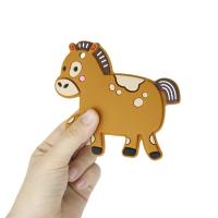 China Colorful Baby Personalized Silicone Teether With Sheep Horse Dino Shape for sale
