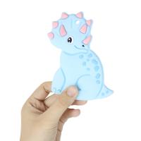 China Colorful Baby Personalized Silicone Teether With Sheep Horse Dino Shape for sale