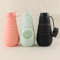 China OEM ODM Silicone Water Bottle Soft Foldable 500Ml For Running for sale