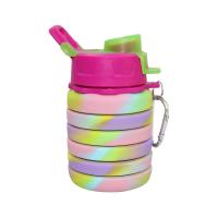 China OEM ODM Silicone Water Bottle Soft Foldable 500Ml For Running for sale