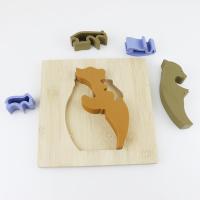 China Bear Shape Children Wooden Toys Jigsaw For Montessori Learning for sale
