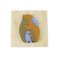 China Bear Shape Children Wooden Toys Jigsaw For Montessori Learning for sale