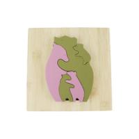 China Bear Shape Children Wooden Toys Jigsaw For Montessori Learning for sale