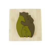 China Bear Shape Children Wooden Toys Jigsaw For Montessori Learning for sale
