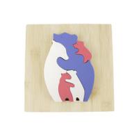 China Bear Shape Children Wooden Toys Jigsaw For Montessori Learning for sale