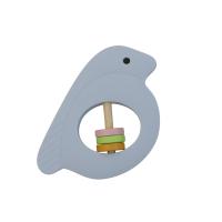 China Bird Shape Silicone Baby Rattle With Multi Color Eco Friendly Material for sale
