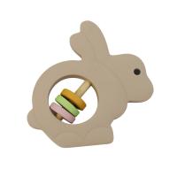 China Eco Friendly Silicone Baby Toys Rattle Rabbit Shape For Toddler for sale